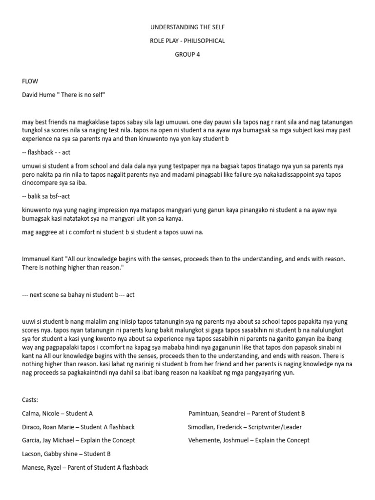 Understanding The Self Script | PDF | Mental Processes | Rationalism