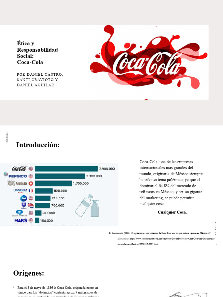 Coca-Cola Ética y Responsabilidad Social | PDF | Coca Cola