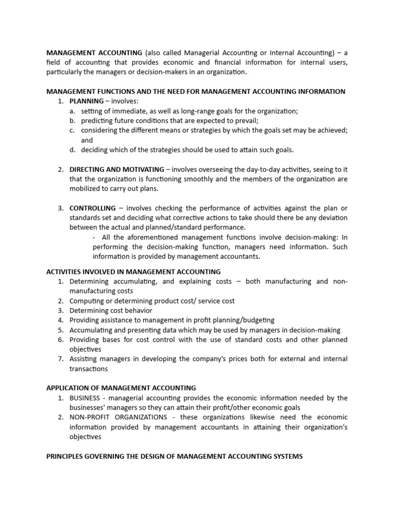 1 Management Accounting | PDF | Accountant | Management Accounting