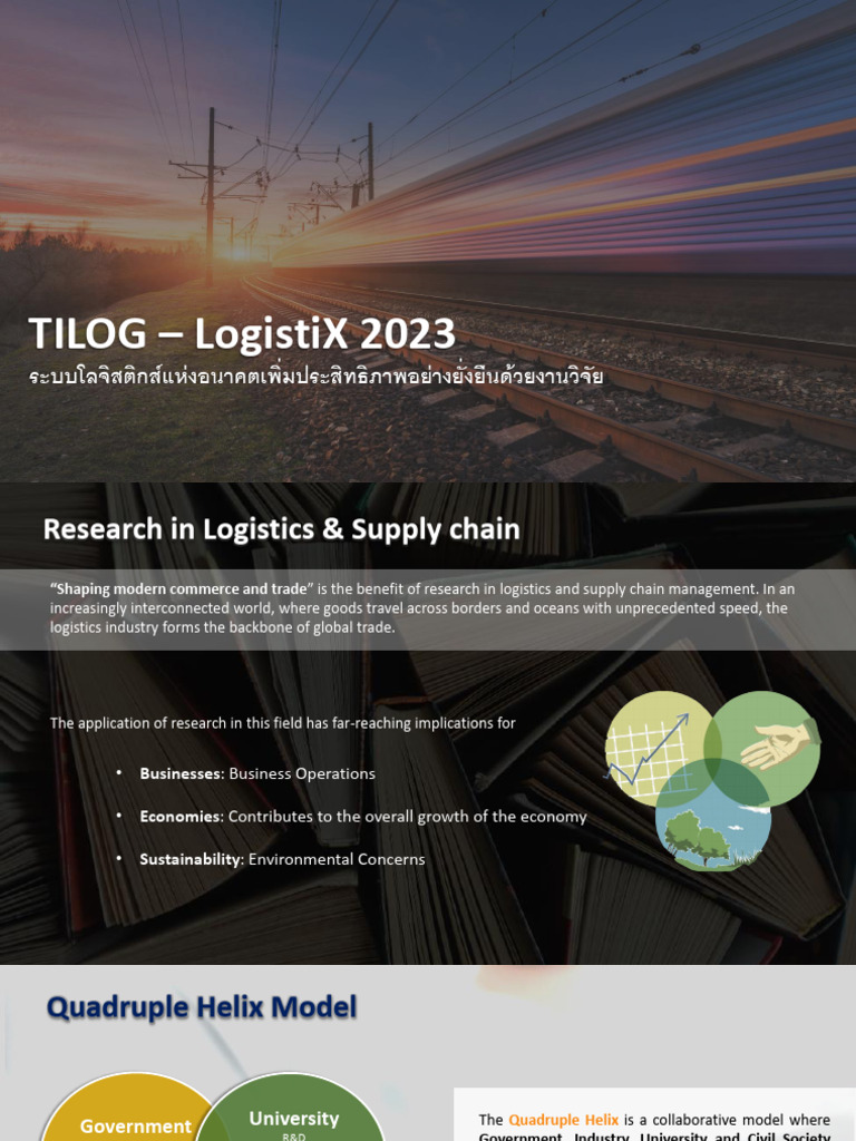 TILOG - LogistiX 2023 Presentation - V2.0 | PDF | Logistics | Sustainability