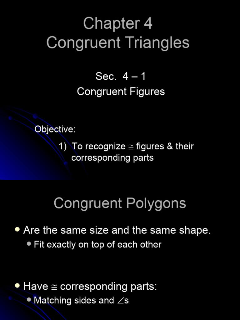 PH Geo 4-1 Congruent Figures | PDF | Elementary Geometry | Geometric Shapes