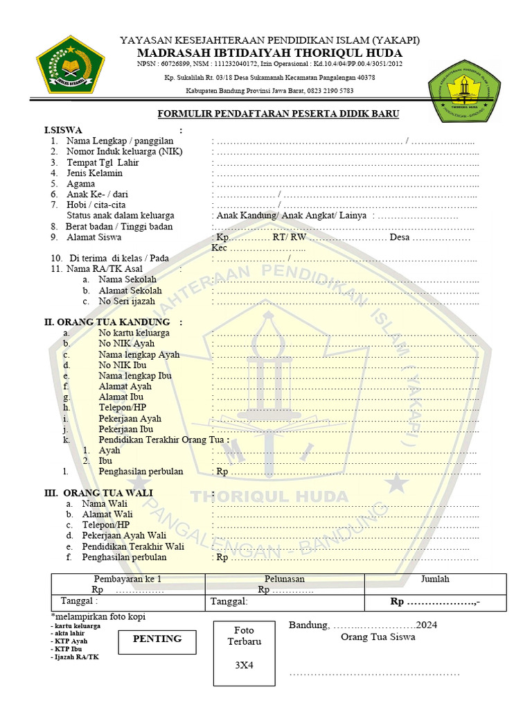 Formulir PPDB 20242025 | PDF