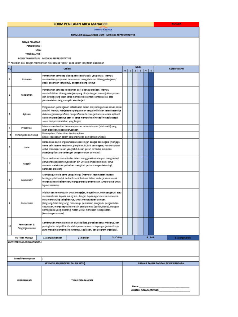 Form Penilaian User - Rekrutmen MSR 2024 | PDF | Bisnis