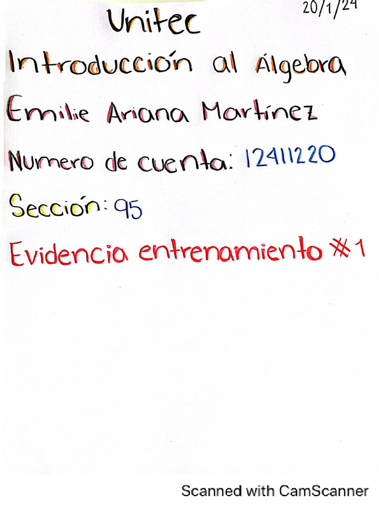 Entrenamiento Aleks #1 | PDF