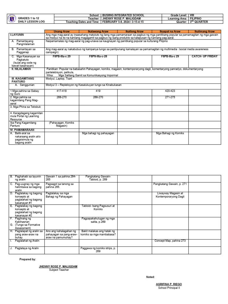 Aralin 1 - Unang Linggo | PDF