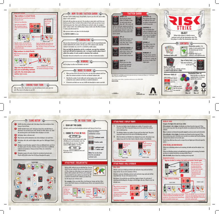 F6650 en Us Risk Strike Cards and Dice Game Quick Playing Strategy Card ...
