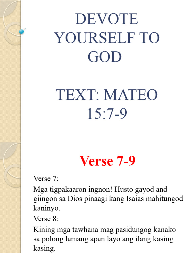 Devote Yourself To God | PDF