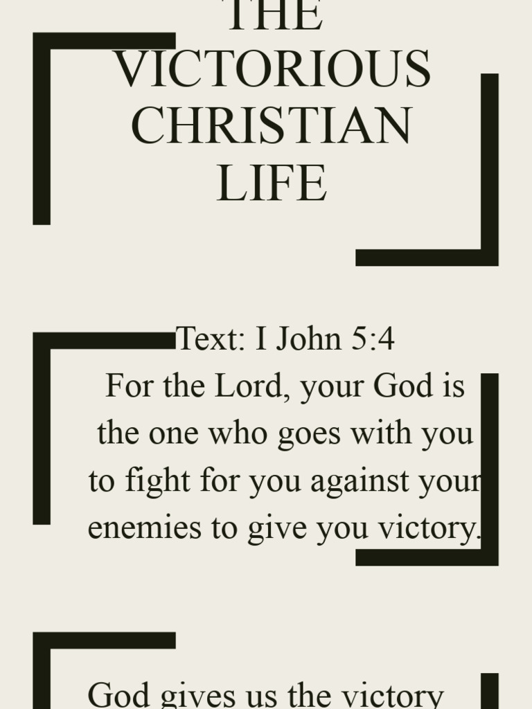 Victorious Christian Living Guide | PDF | Fruit Of The Holy Spirit ...