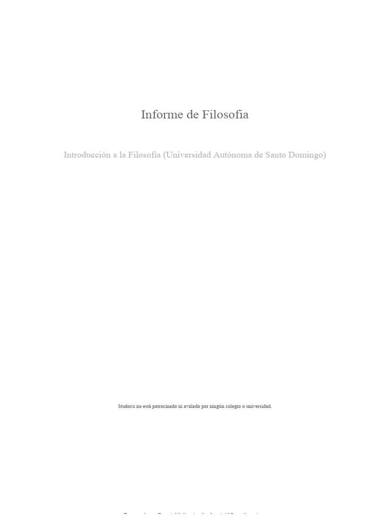 Informe de Filosofia | PDF | Conocimiento | Empirismo