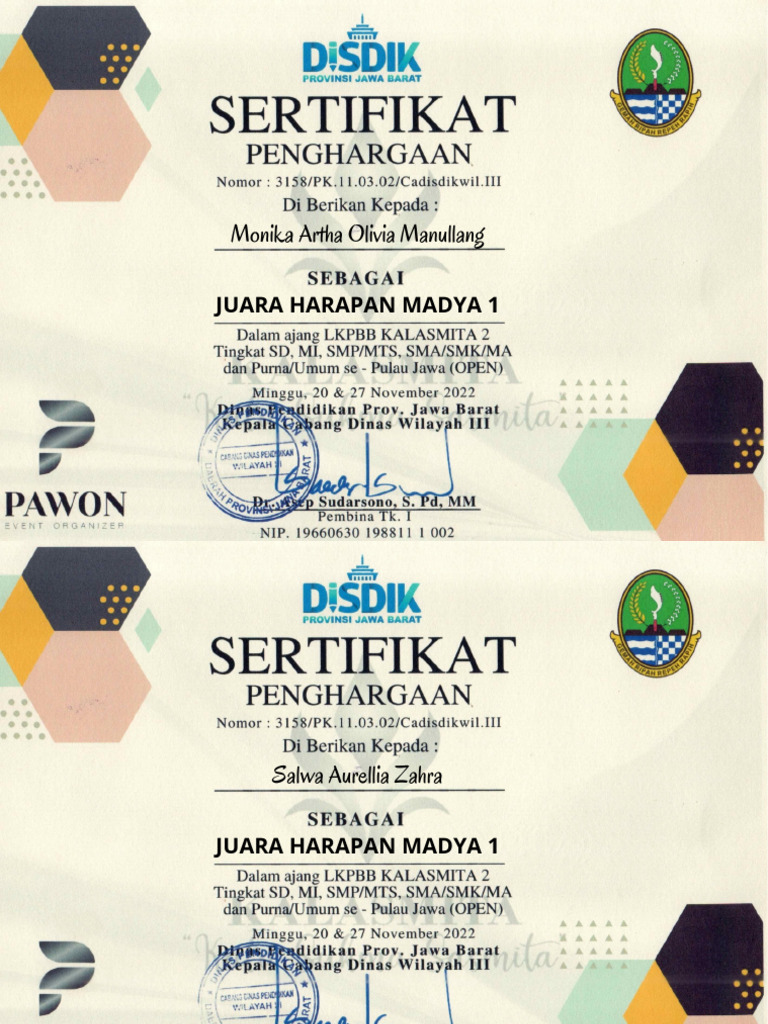 Sertifikat Paskib | PDF