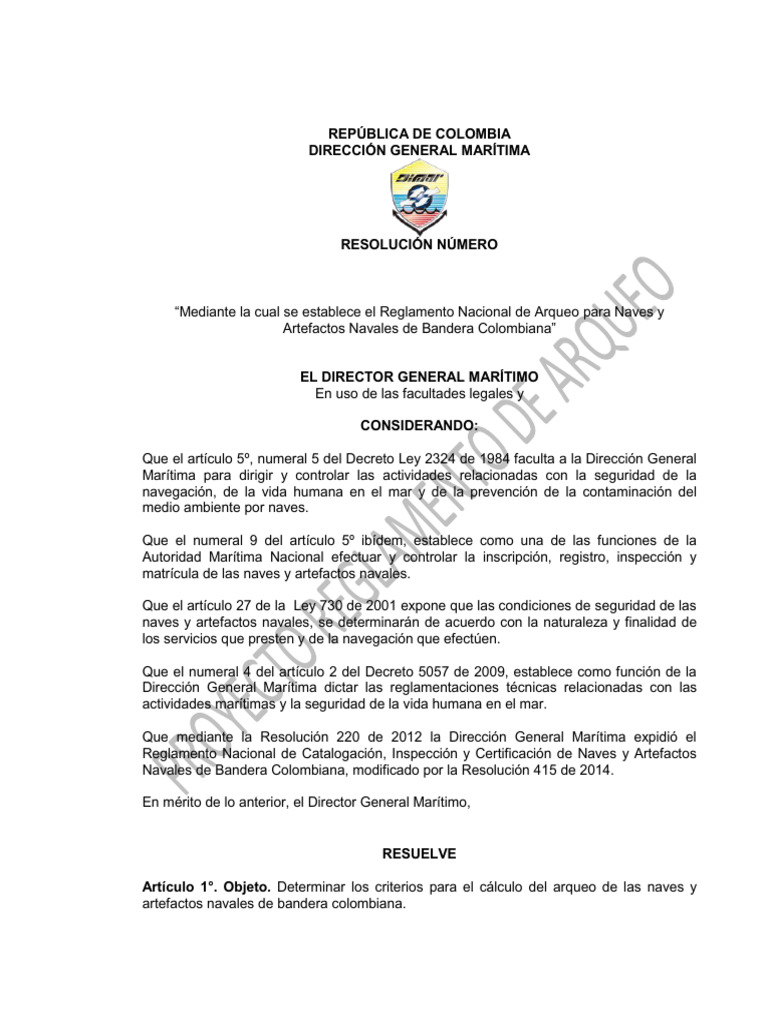 Reglamento Nacional de Arqueo Naval | PDF | Volumen | Envío