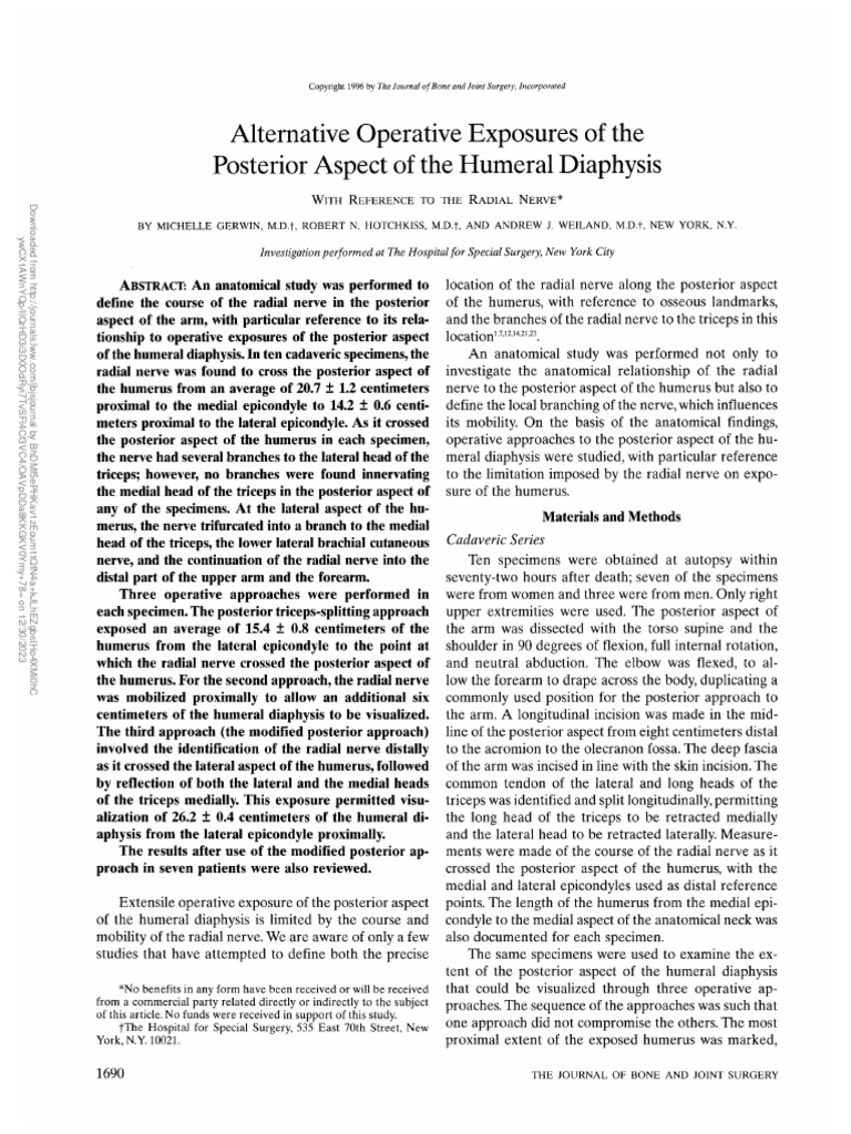 Alternative Operative Exposures Of The Posterior 8 PDF Arm