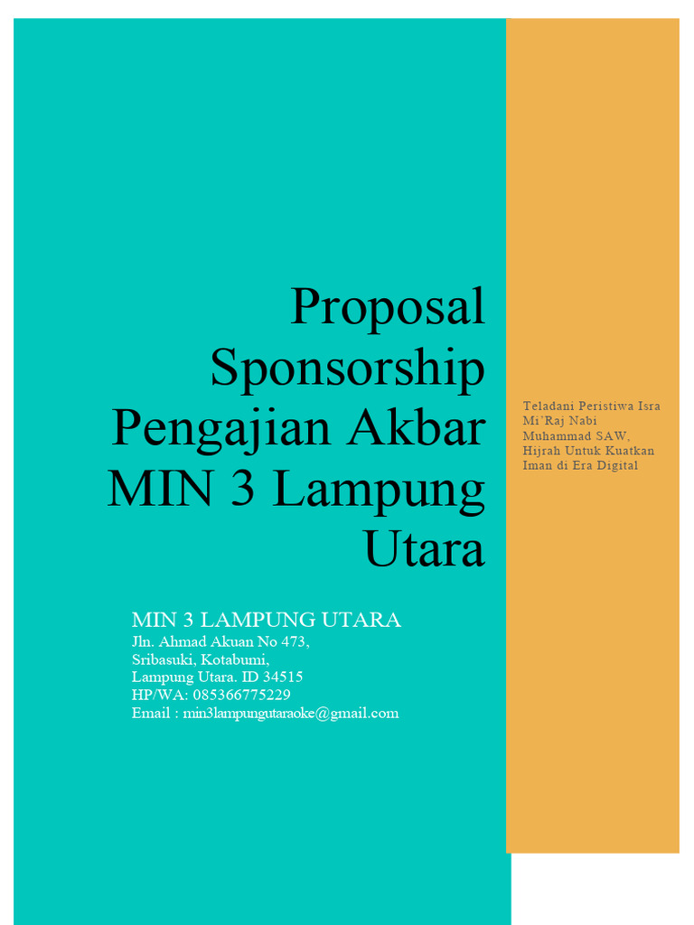 Proposal Pengajuan Sponsor | PDF