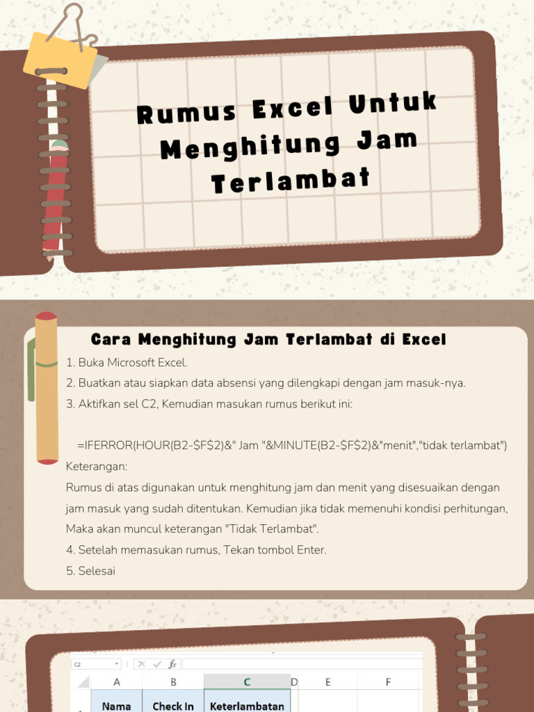 Rumus Excel Hitung Jam Terlambat | PDF | Komputer