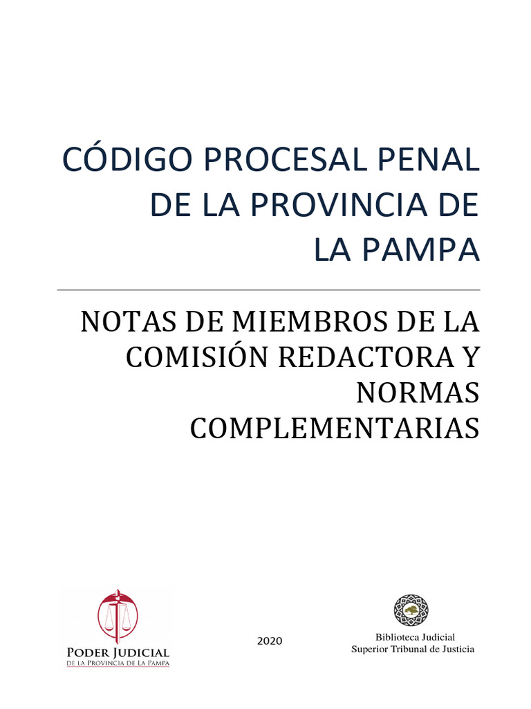 La Pampa Normas Complementarias Al CPP | PDF | Fiscal | Ley procesal