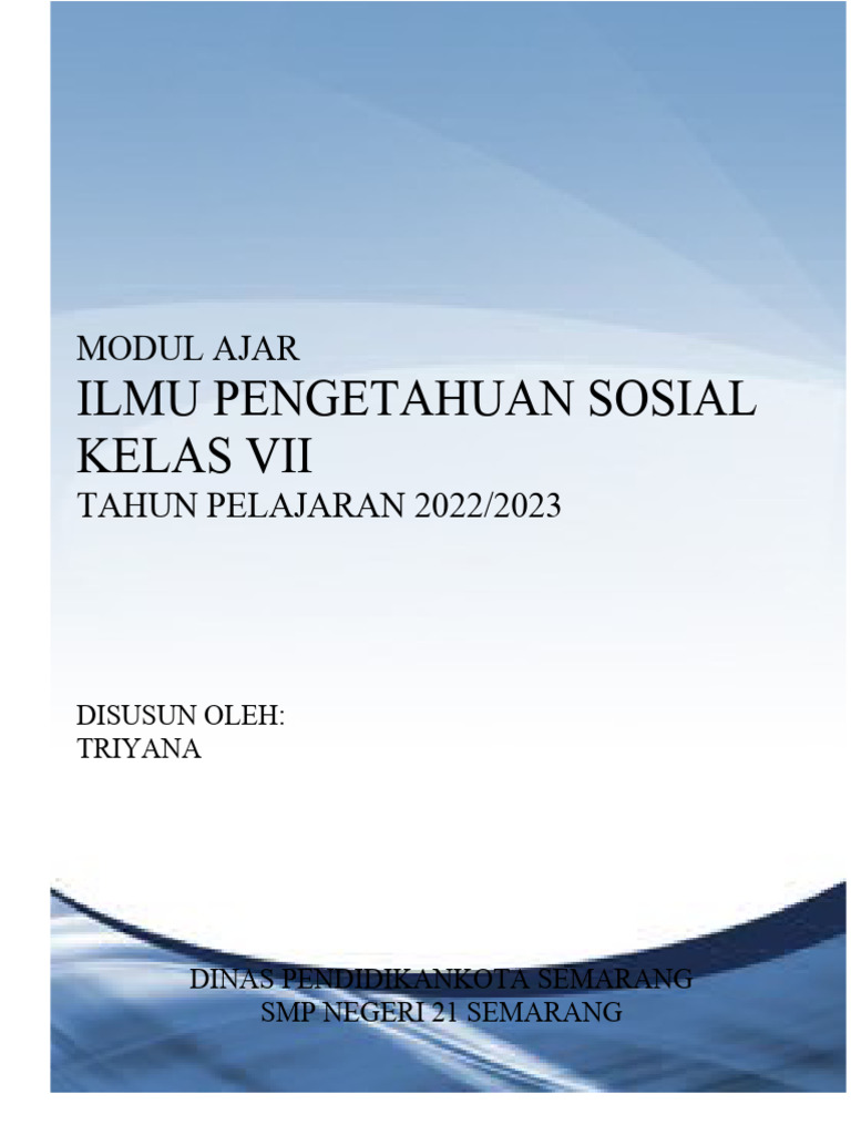 Modul Ajar IPS Semester 2 Edit | PDF