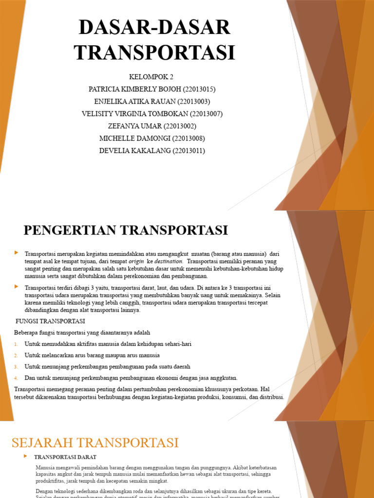 Dasar Dasar Transportasi Pdf