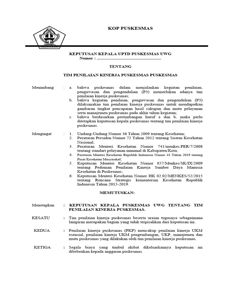 SK Tim PKP | PDF | Bisnis