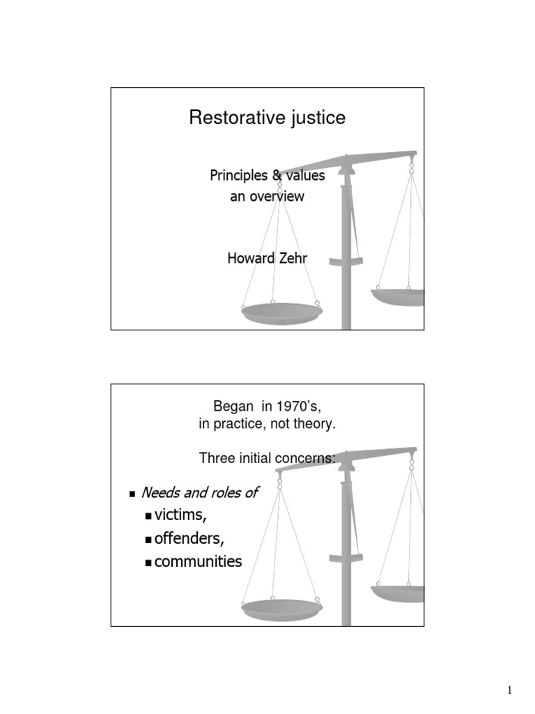 Howard Zehr | PDF | Restorative Justice | Justice