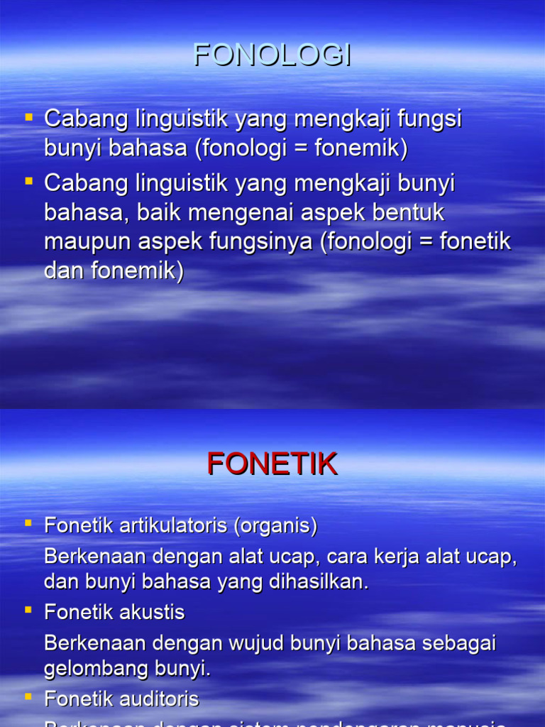 Fonologi - 1 | PDF