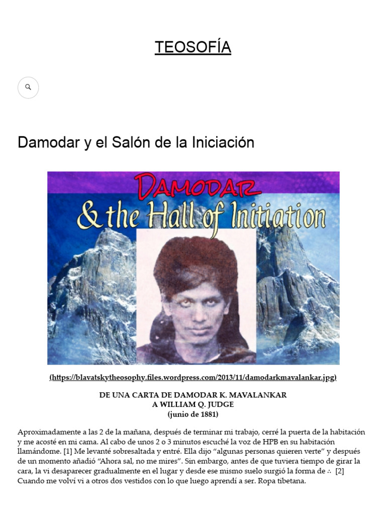 Damodar y El Salón de La Iniciación - TEOSOFIA | PDF | Misticismo ...