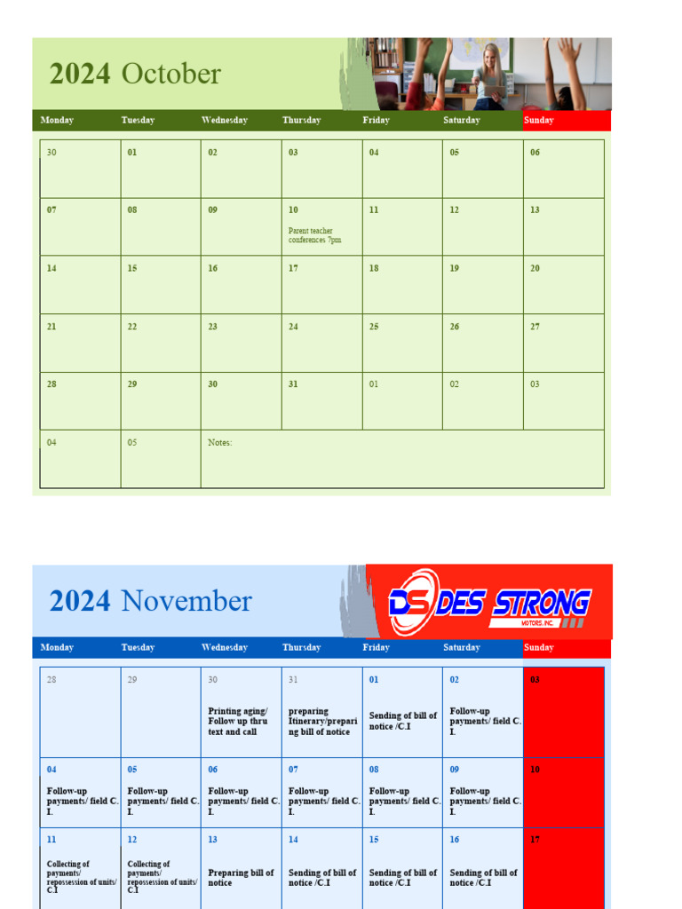 Academic Calendar With Photos1 | PDF