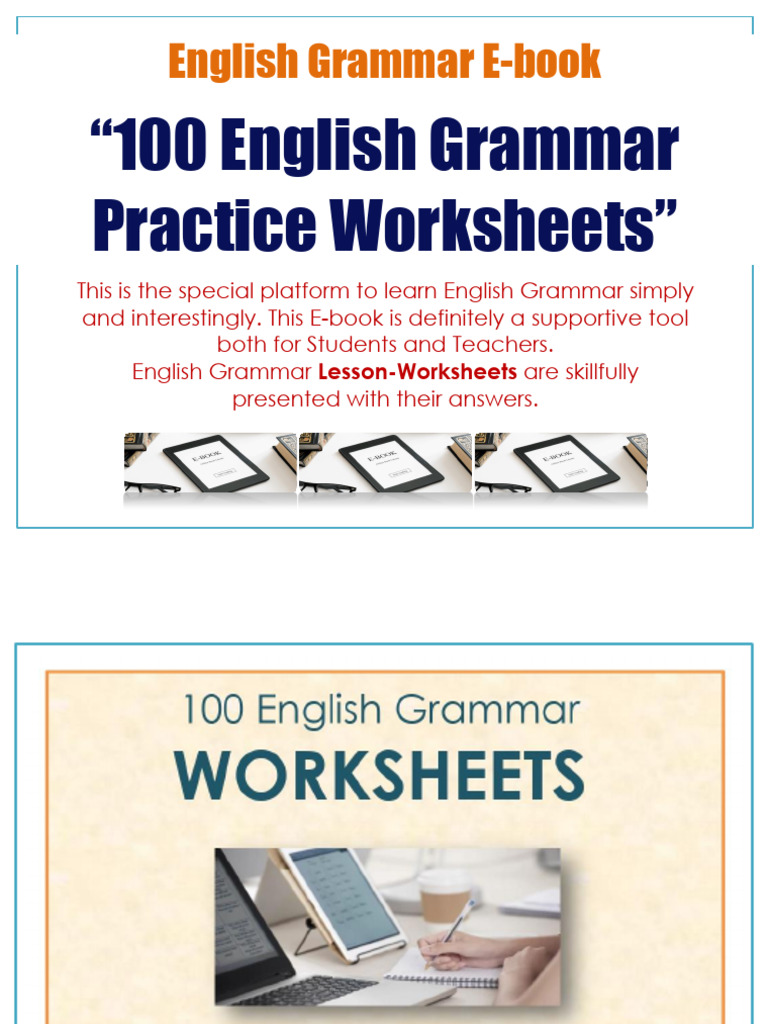 100 English Grammar Worksheets_Ebook_Revised | PDF | English Grammar | Verb