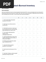 Maslach-burnout-Inventory Standardized Questionnaire and Scoring | PDF ...