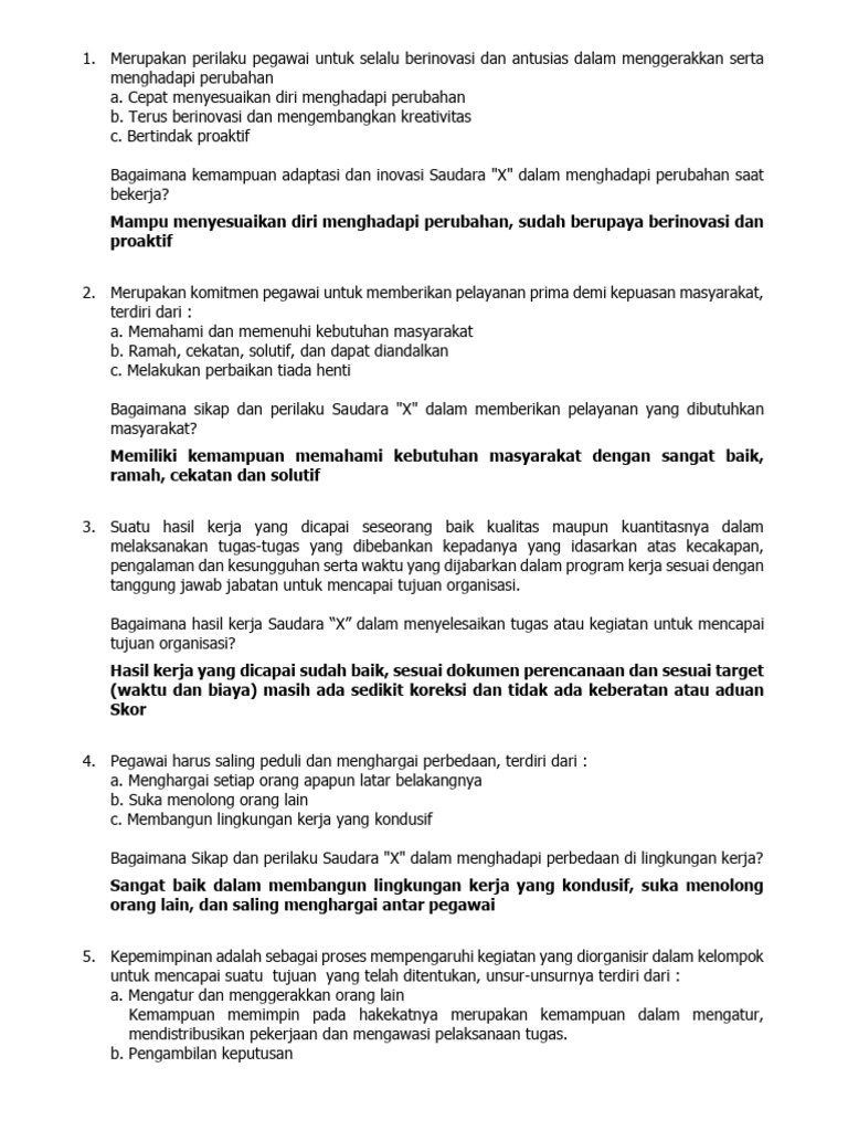 Soal Dan Jawaban PKSP - 360' | PDF