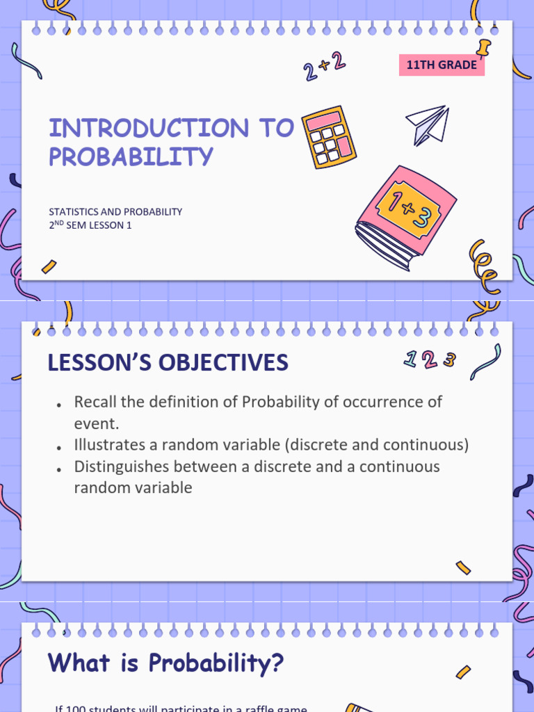 Introduction To Probability | PDF | Probability Distribution | Random Variable