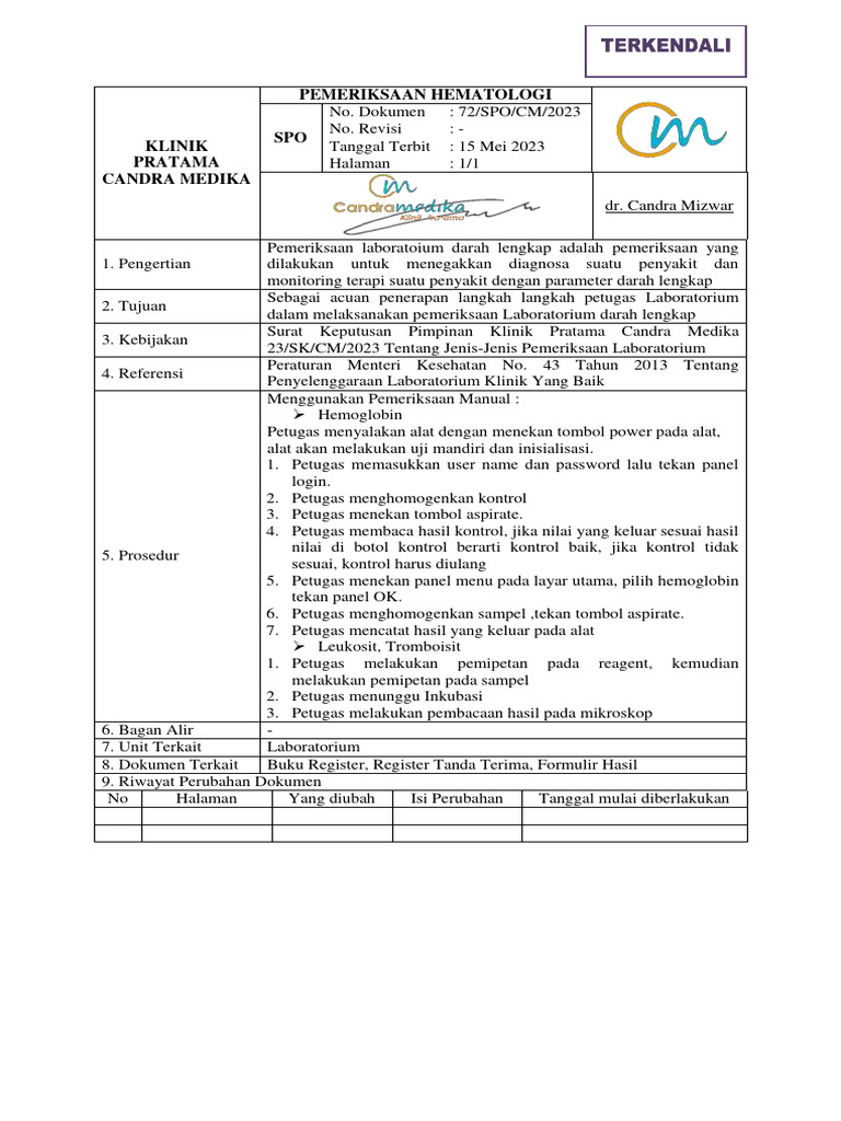 Pemeriksaan Hematologi Pdf