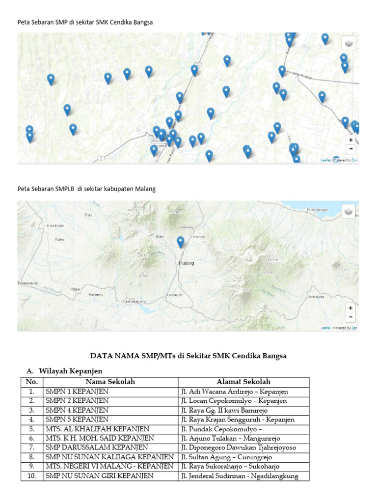 Peta Sebaran SMP | PDF