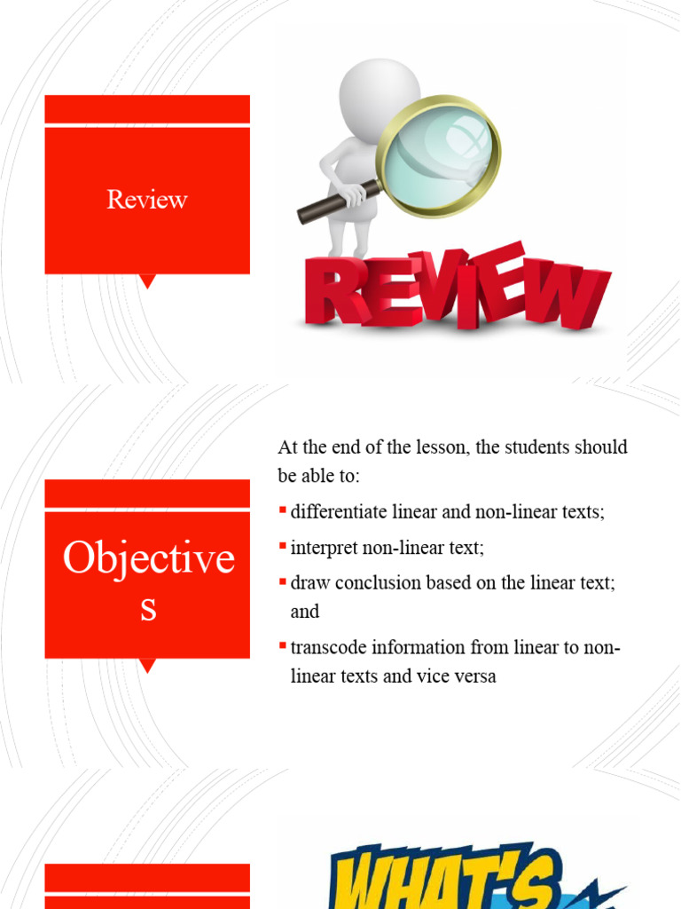 Q2 ENG7 Linear and Non Linear Texts | PDF | Pie Chart | Chart