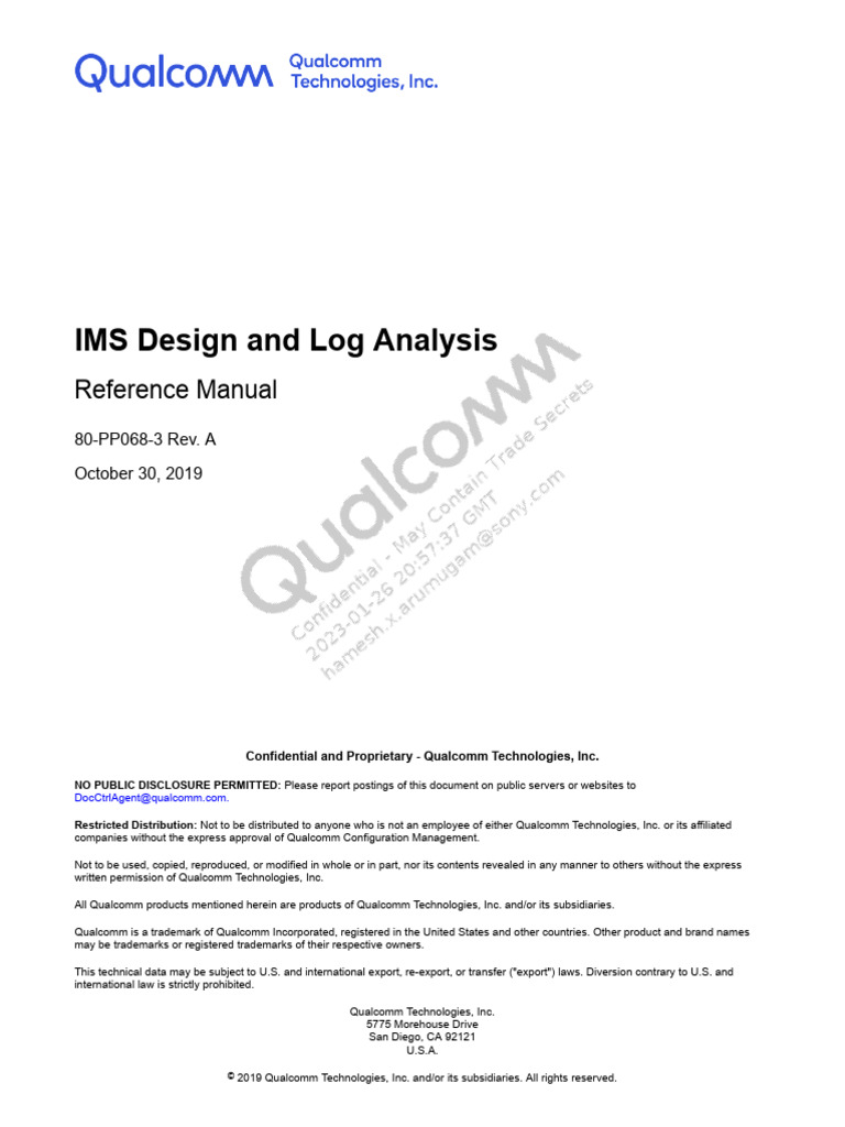 IMS Design and Log Analysis: Reference Manual | PDF | Ip Multimedia ...