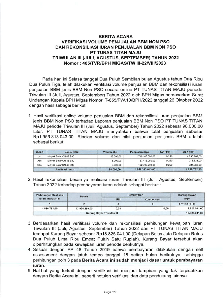TTM - B.A Verifiks & Rekons TW III - 2022 | PDF