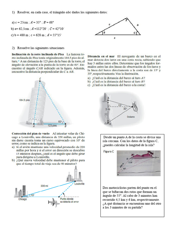 Triangulos Oblicuangulos - Problemas | PDF