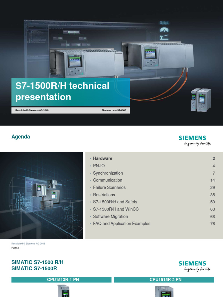 S7-1500 R/H Redundant System Overview | PDF | Input/Output | Computing