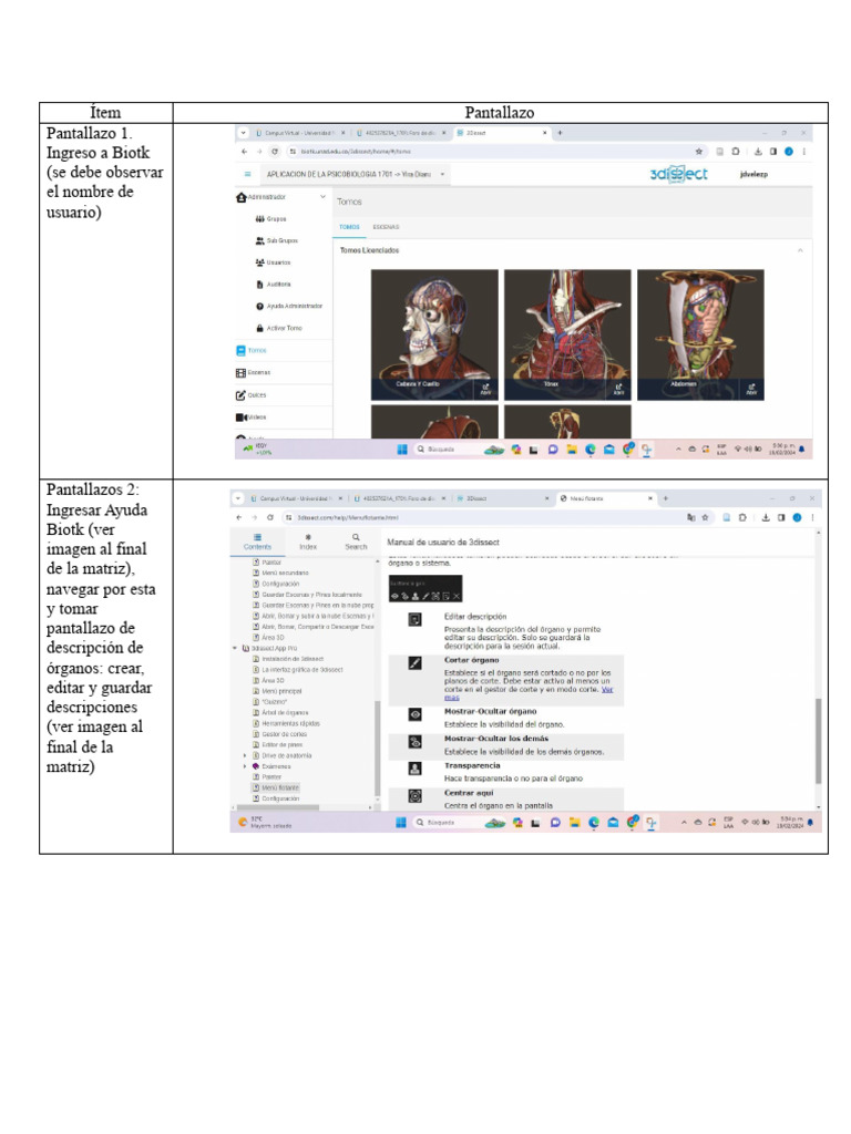 Imagenes Ingreso A Biotik Virtual | PDF