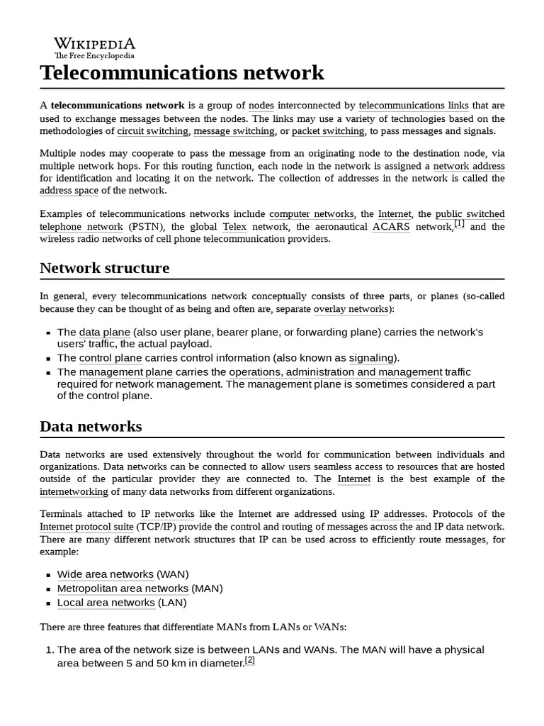 Telecommunications Network | PDF | Telecommunications Network | Computer Network