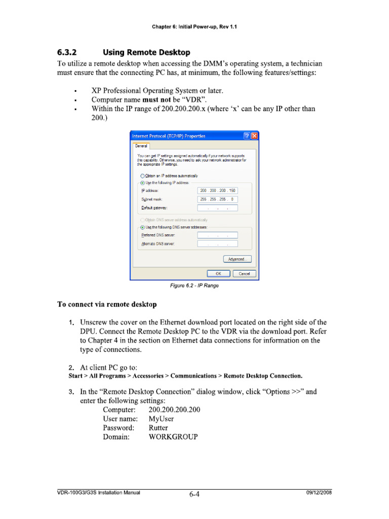 g3 Access Main VDR by Remote Desktop | PDF
