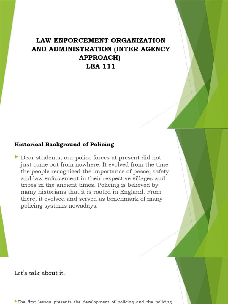 LEA Powerpoint Lesson 1 - 025829 | PDF | Police | Crime & Violence