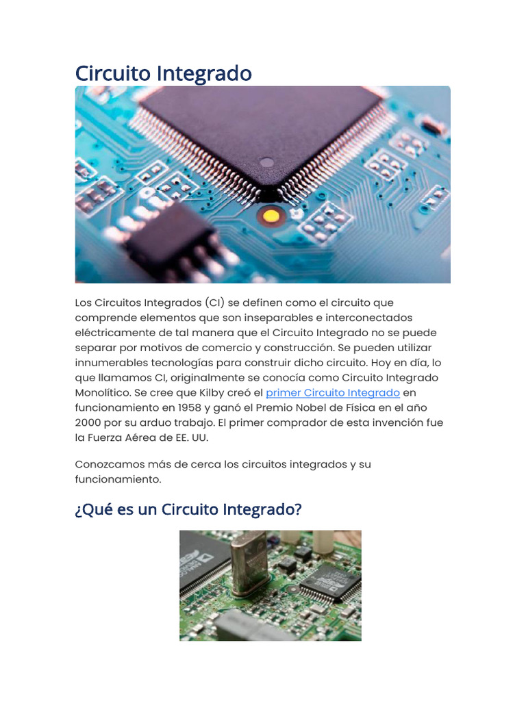 Circuito Integrado | PDF | Circuito integrado | Microprocesador