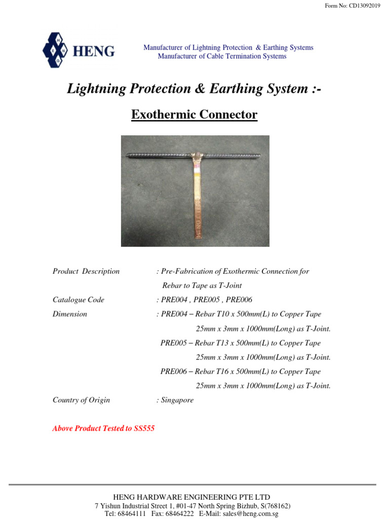 Exothermic Connectors for Rebar Joints | PDF