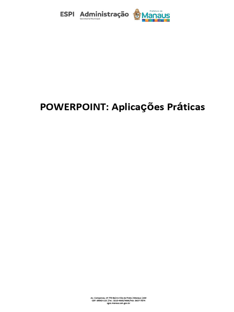 Apostila de PowerPoint - Aplicações Práticas | PDF | Botão Ctrl ...