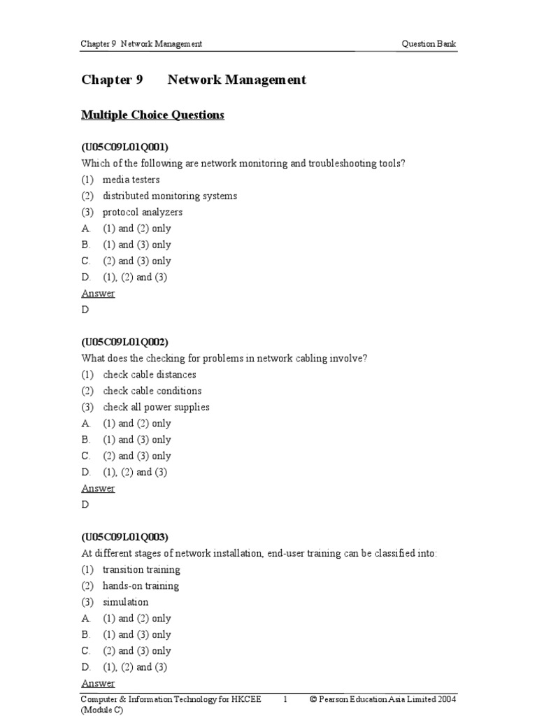 Module C Exercise ModC - QB09 - Eng | PDF | Computer Network | Help Desk