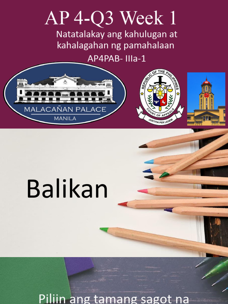 AP 4-Q3 Week 1 | PDF