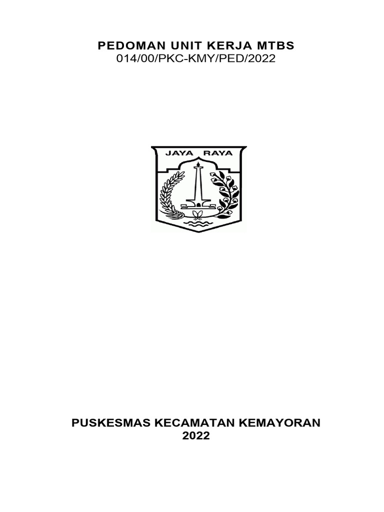 Pedoman Unit Kerja MTBS | PDF