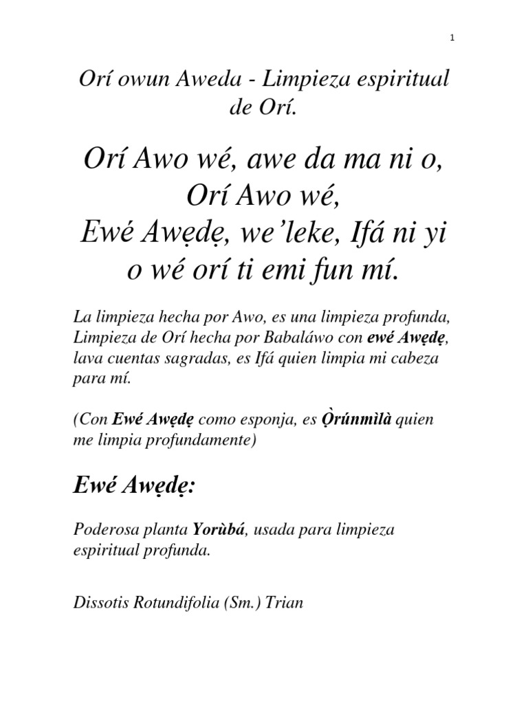 IFAYORIJU Ori Owun Aweda Ori Bigbo 1 | PDF