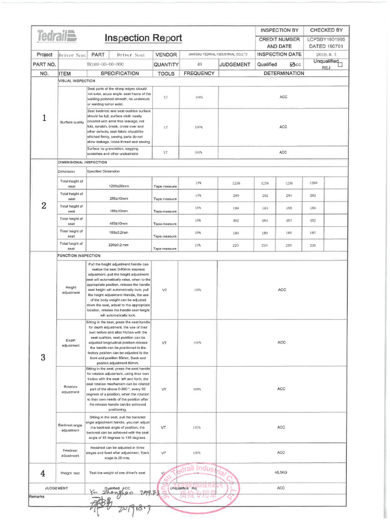 Inspection Report and Mill Certificate | PDF