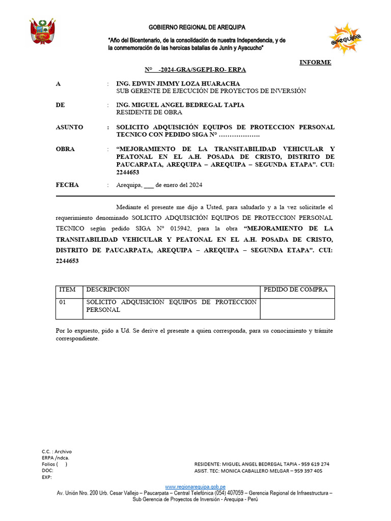TDR EPP - TECNICO - 2024 | PDF | Corrupción política | Casco